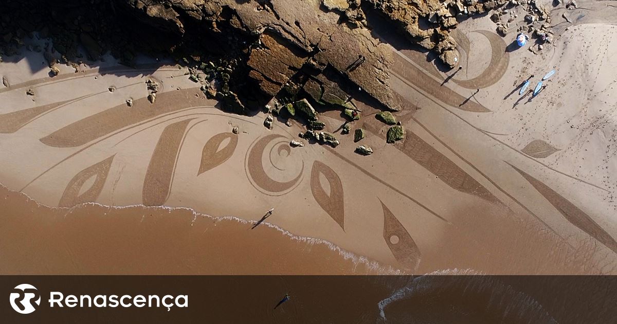 Ian Ross. O artista que transforma as praias em quadros gigantes ...